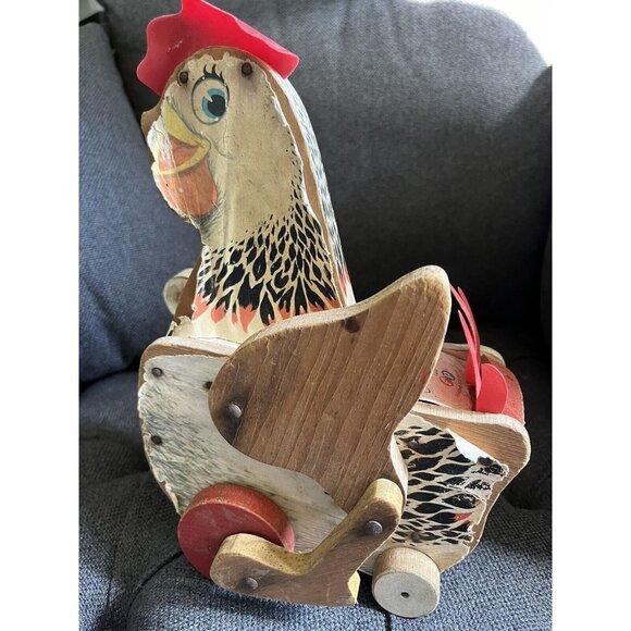 Fisher-Price | Other | Vintage Fisher Price The Cackling Hen Wooden ...